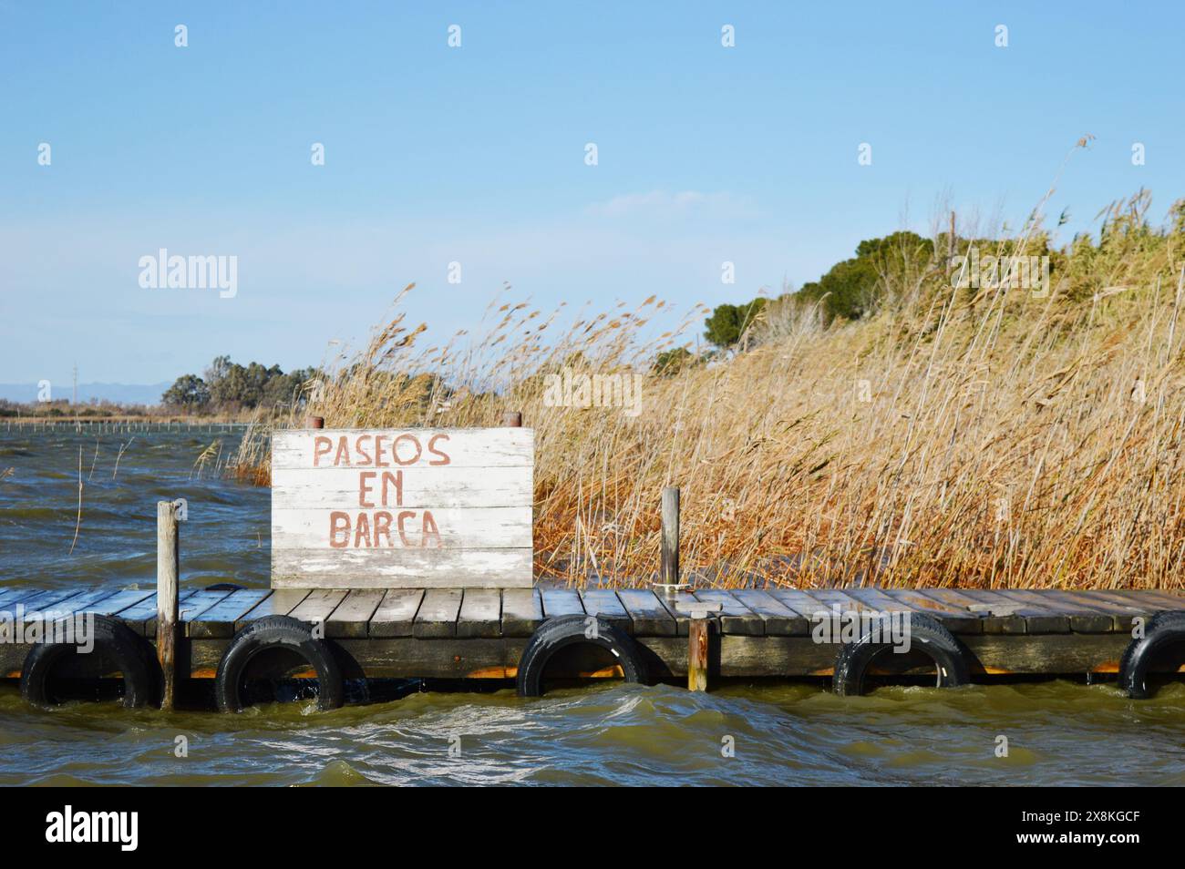 A Jetty in Albufera Stock Photo - Alamy