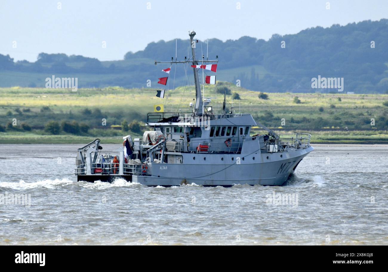 The entire fleet of three ships of the French Navy’s Antarès class of ...