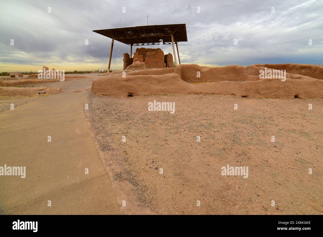 Ancient Casa Grande Ruins National Monument of the Pre-columbian ...
