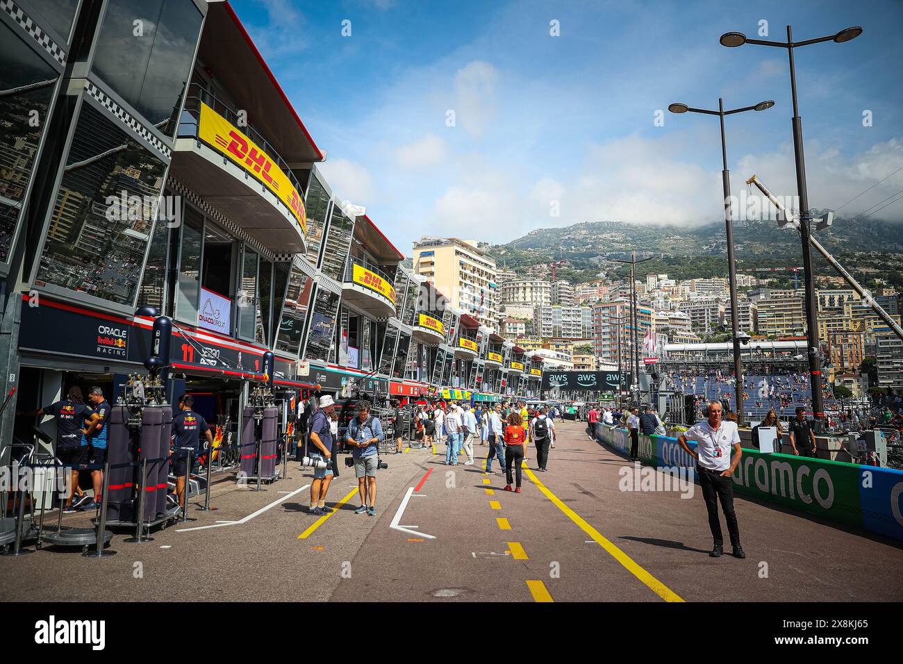 Monaco, Principality Of Monaco. 26th May, 2024. Pit Lane/Box during the ...