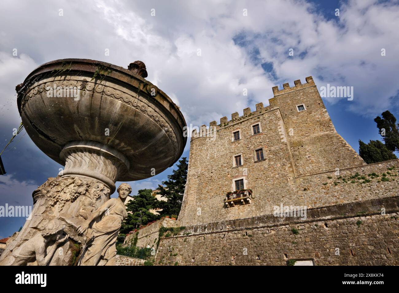 Italy, Tuscany, Manciano (Grosseto province), medieval castle Stock ...