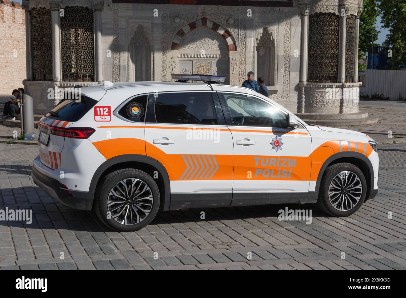ISTANBUL, TURKEY - MAY 26 , 2024 TOGG T10X Tourism Police Car. Turkish ...