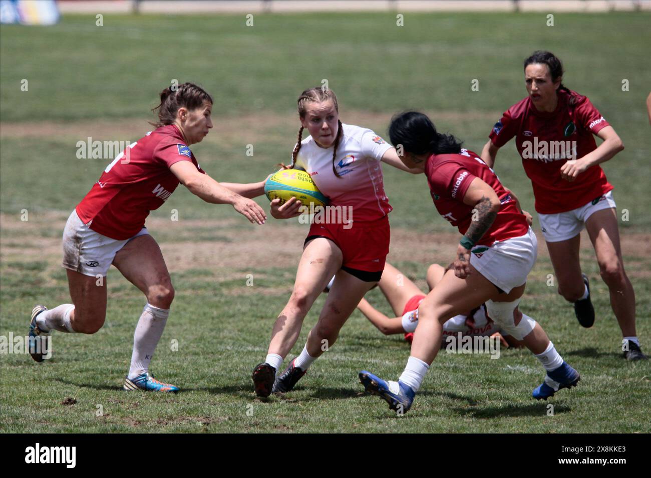 Villajoyosa, Spain. May 26, 2024. Moldavia (19) and Bulgaria (12) face ...