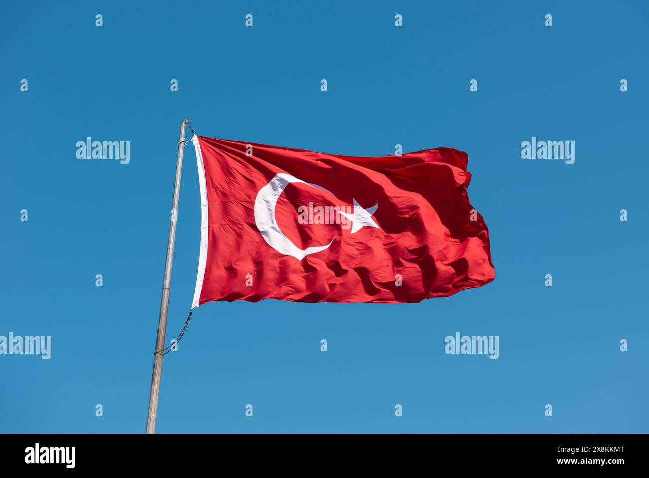 Flag of Turkiye. National flag consisting of a red field (background ...