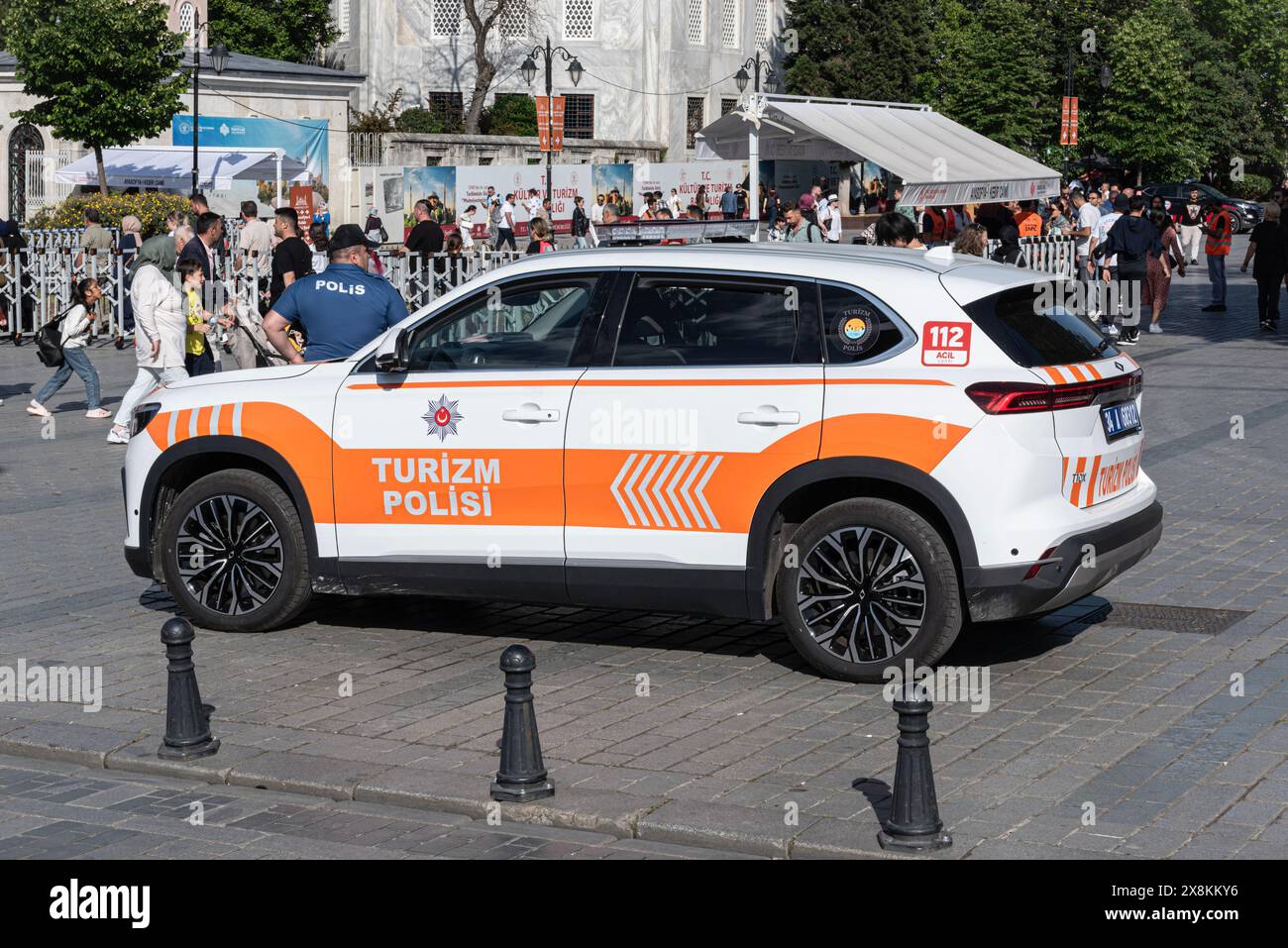 ISTANBUL, TURKEY - MAY 26 , 2024 TOGG T10X Tourism Police Car. Turkish ...