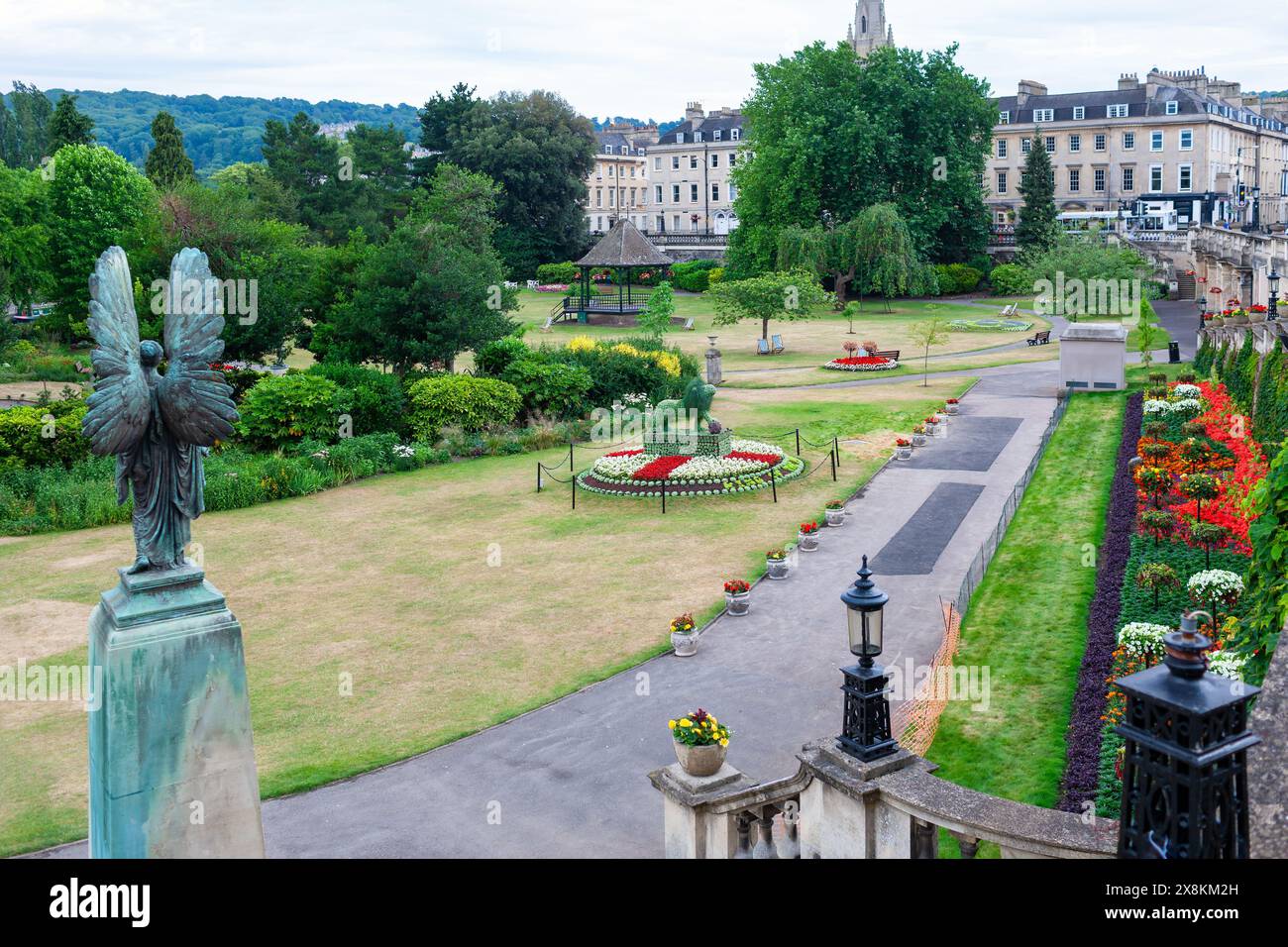 Bath, United Kingdom - July 1, 2010 : Parade Gardens. Decorated public ...