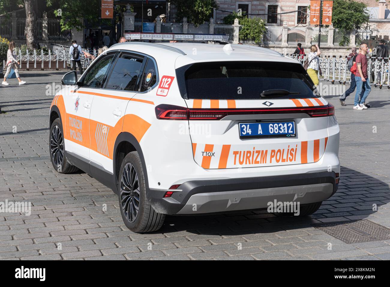 ISTANBUL, TURKEY - MAY 26 , 2024 TOGG T10X Tourism Police Car. Turkish ...