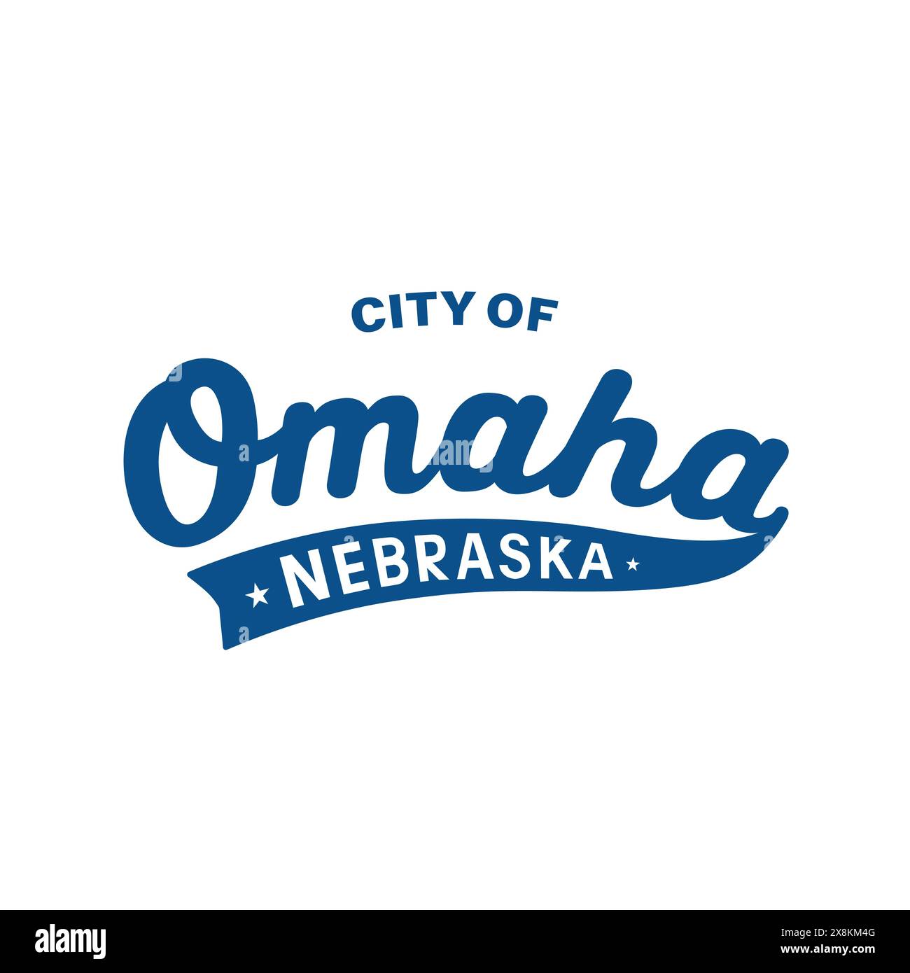 City of Omaha lettering design. Omaha, Nebraska typography design ...