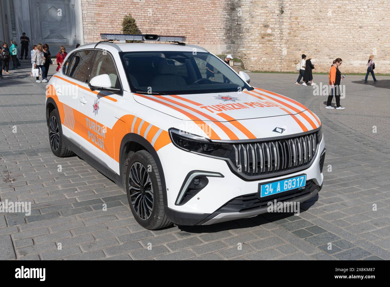 ISTANBUL, TURKEY - MAY 26 , 2024 TOGG T10X Tourism Police Car. Turkish ...