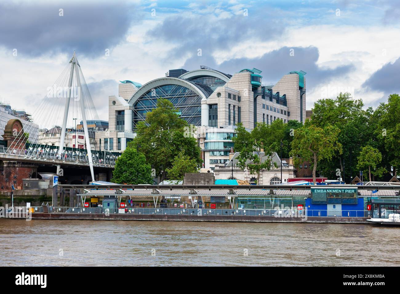 London, United Kingdom - July 2, 2010 : Embankment Pier and Charing ...