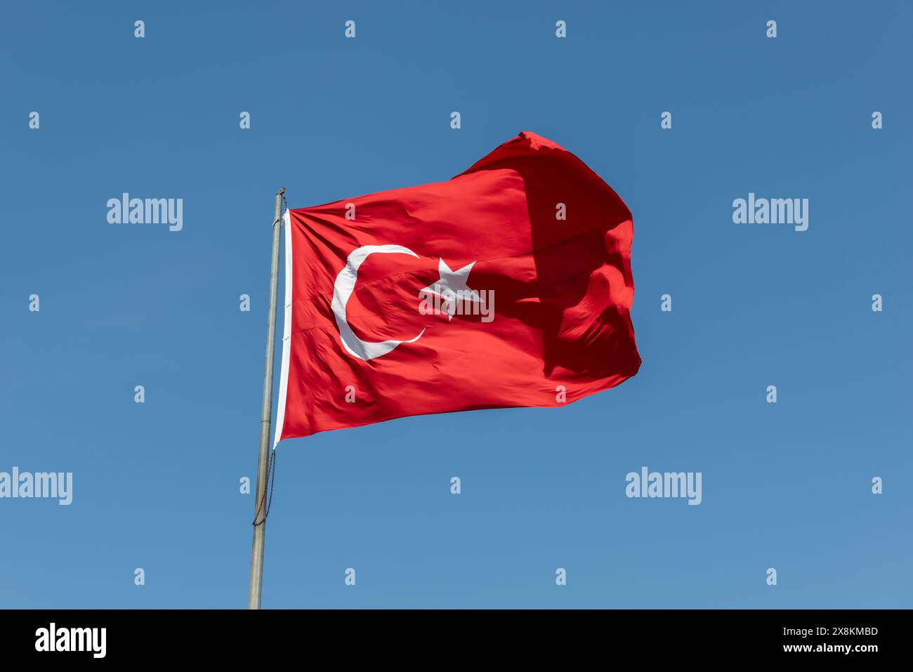Flag of Turkiye. National flag consisting of a red field (background ...