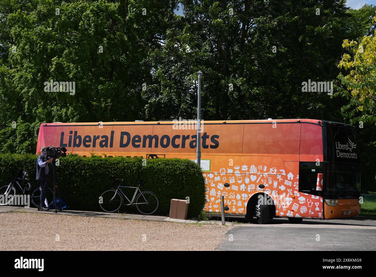 The Liberal Democrat General Election campaign battlebus at its launch ...