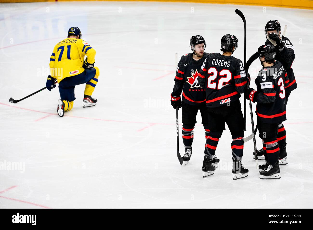 Prague, Czech Republic. 26th May, 2024. Canadian players, L-R Andrew ...