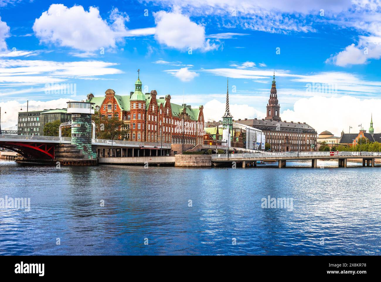 Scenic waterfront of Copenhagen colorful view, capital of Denmark Stock ...