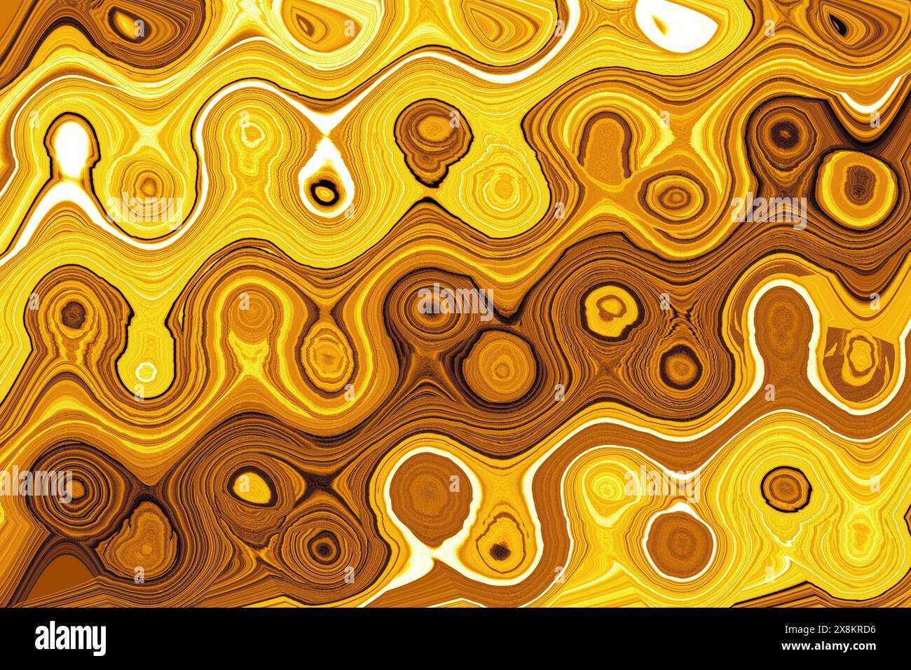golden yellow color layered abstract illustration wavy background Stock ...