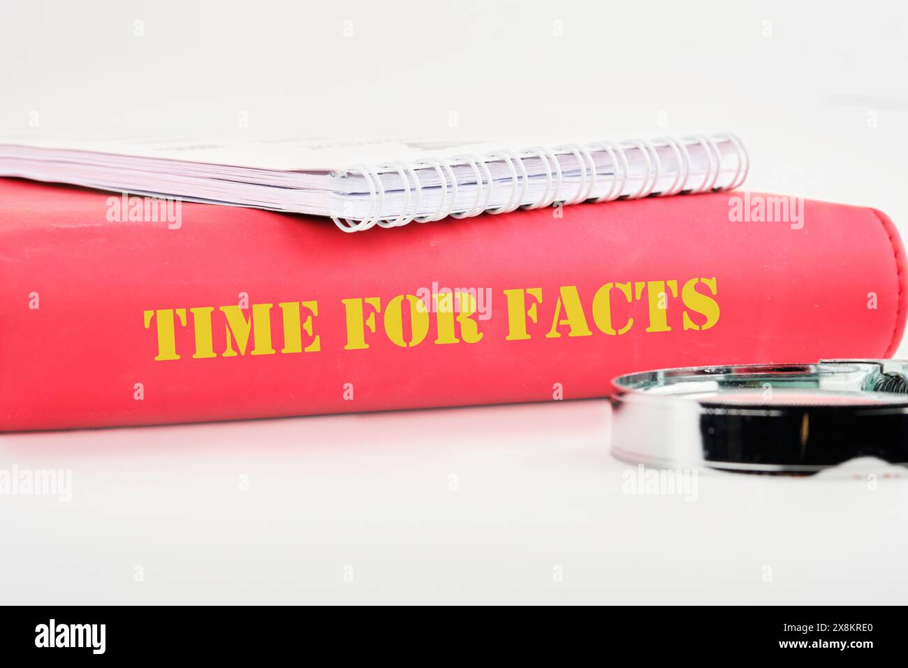 Time for facts message written on the back of the book cover, a ...