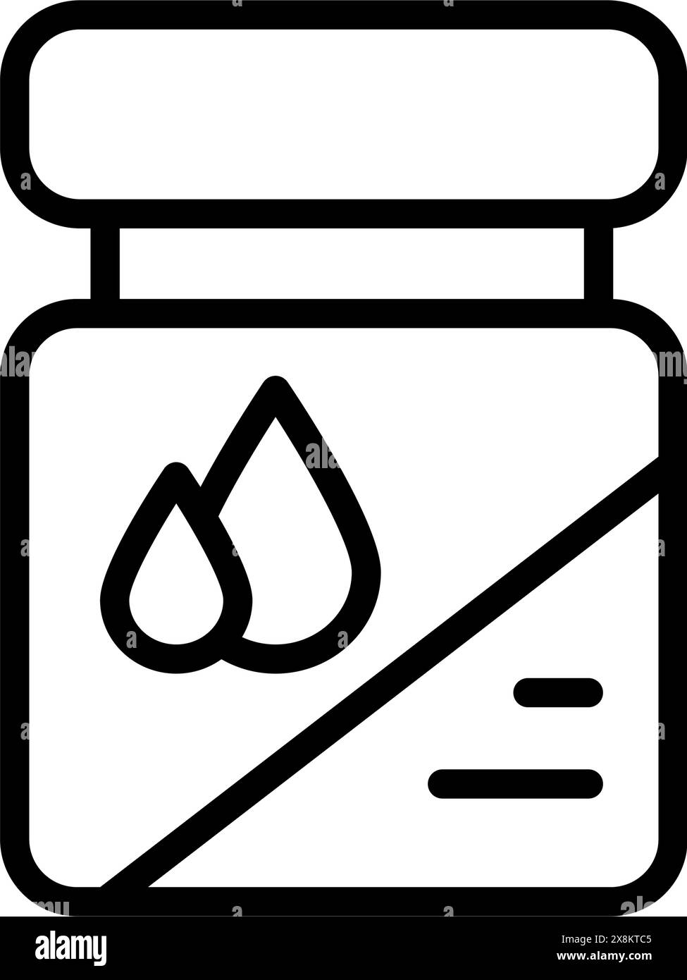 Face cream outline icon. Skin care products, serum, gel. Contour symbol ...