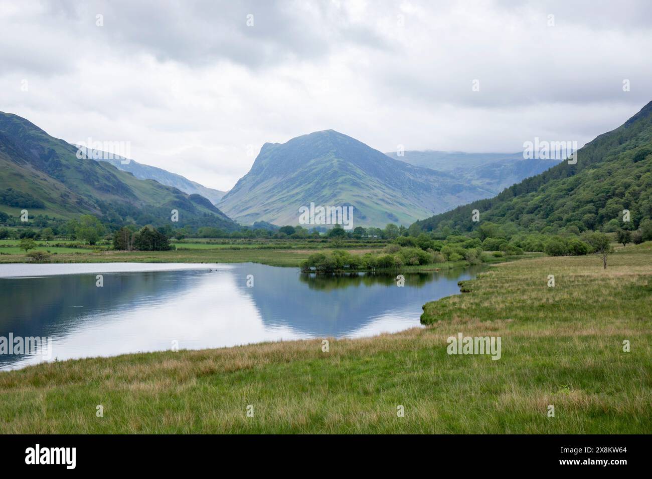 Lake District National Park, Cumbria, England. View across the tranquil ...