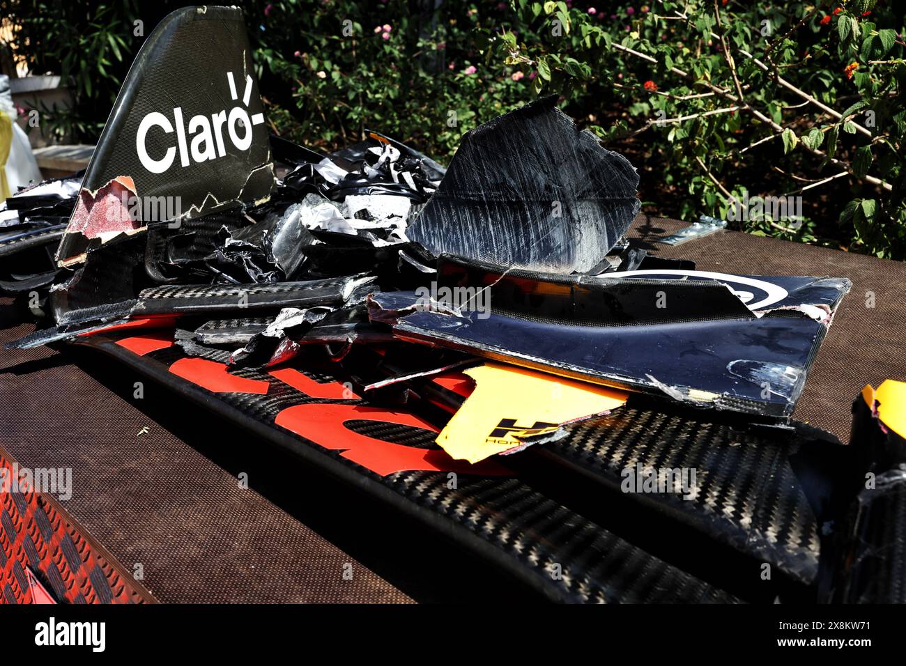 Monaco, Monte Carlo. 26th May, 2024. Broken Red Bull Racing RB20 front ...