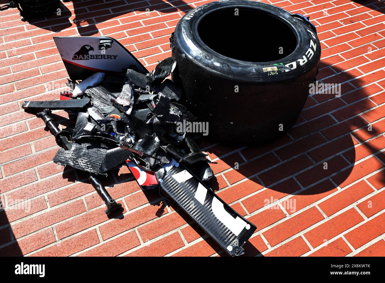 Debris from a Haas VF-24. 26.05.2024. Formula 1 World Championship, Rd ...