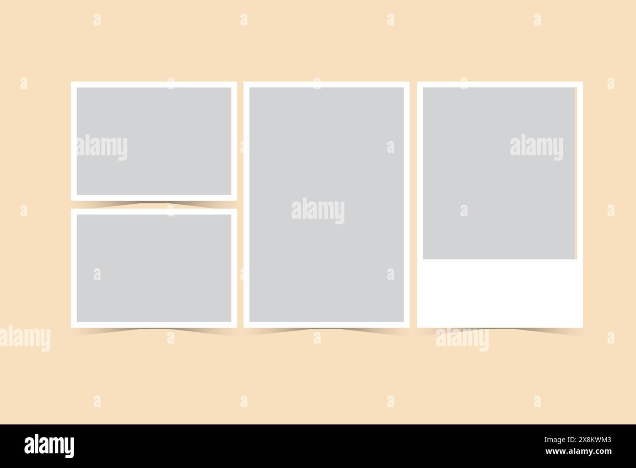 Templates photo collage image frames for photo or Picture Stock Vector ...