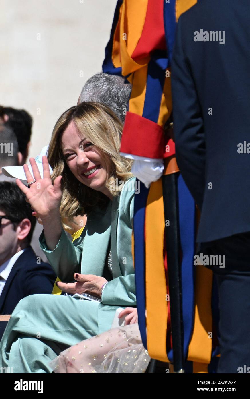Italian Prime Minister Giorgia Meloni attends the Holy Mass celebrated ...