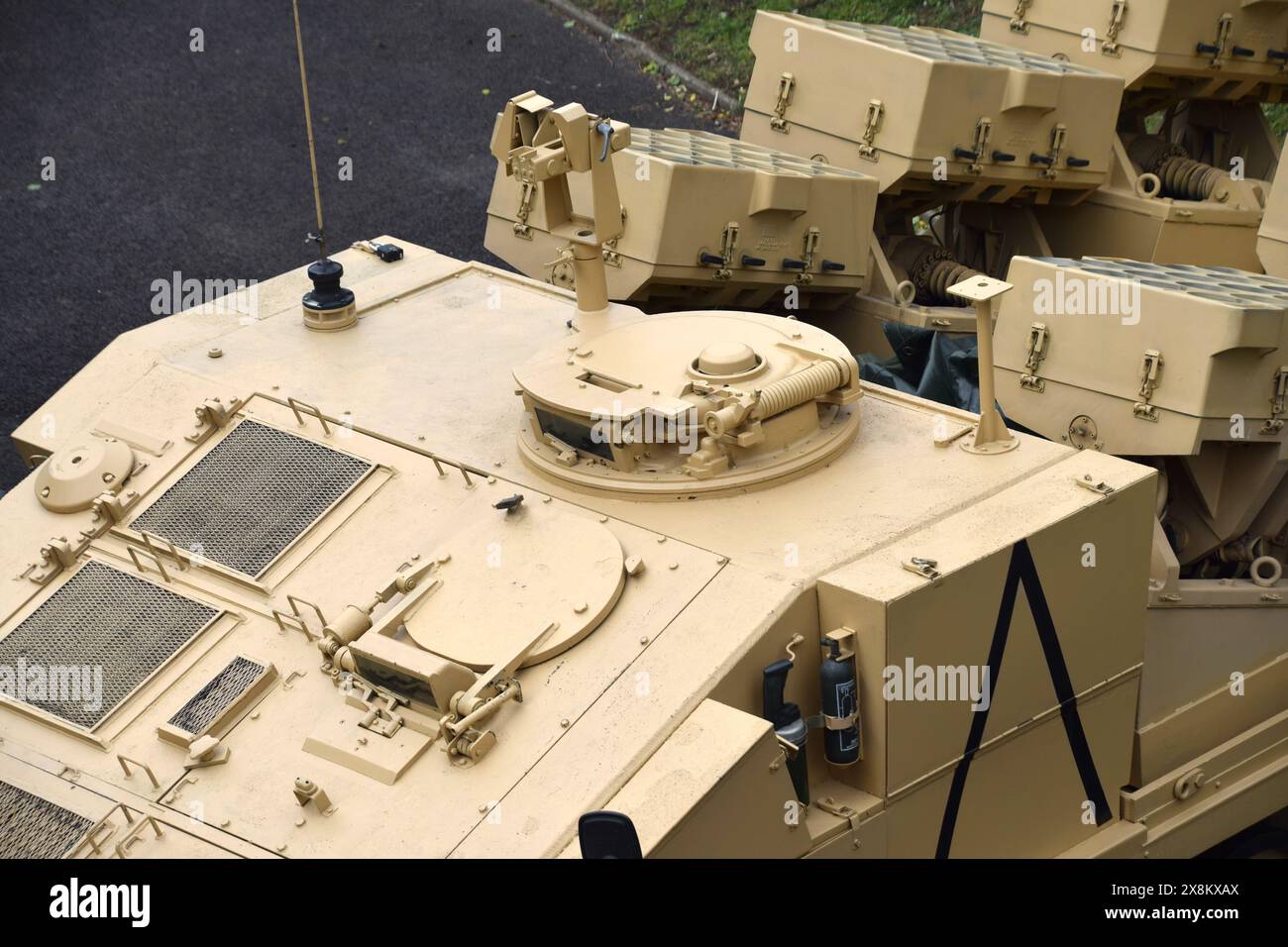 A prototype vehicle of the Shielder VLSMS (Vehicle Launched Scatterable ...