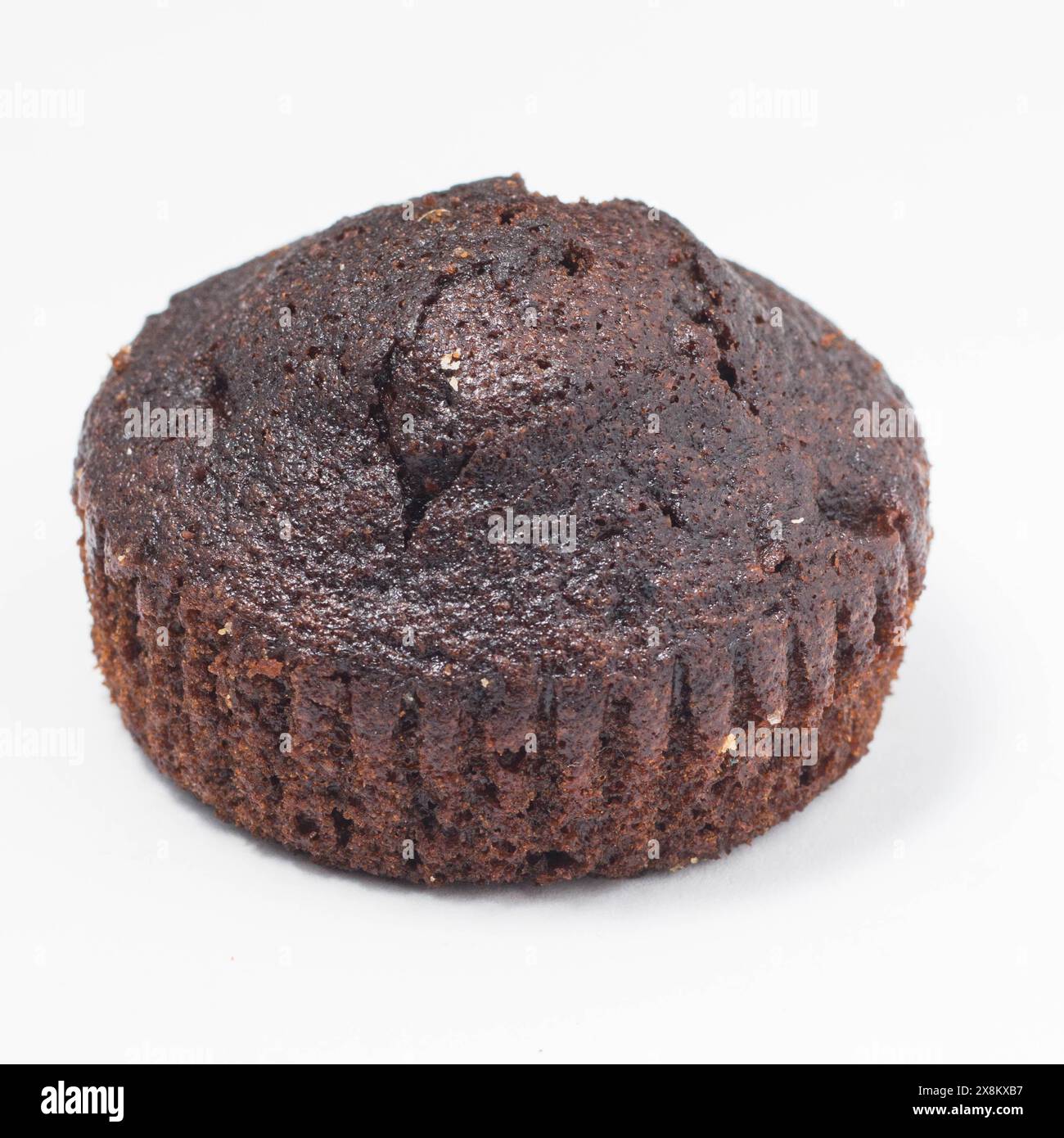 Chocolate muffins cake isolated,Close up Chocolate cupcake on white ...