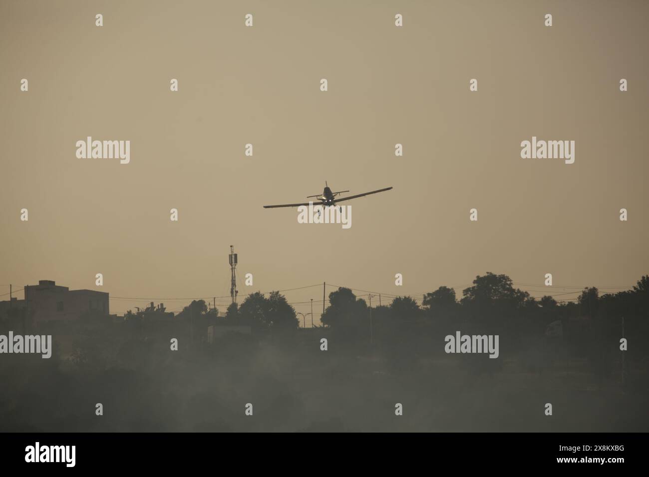 Air Tractor AT-802 Fire fighting Aircraft puts out a forest fire Stock ...