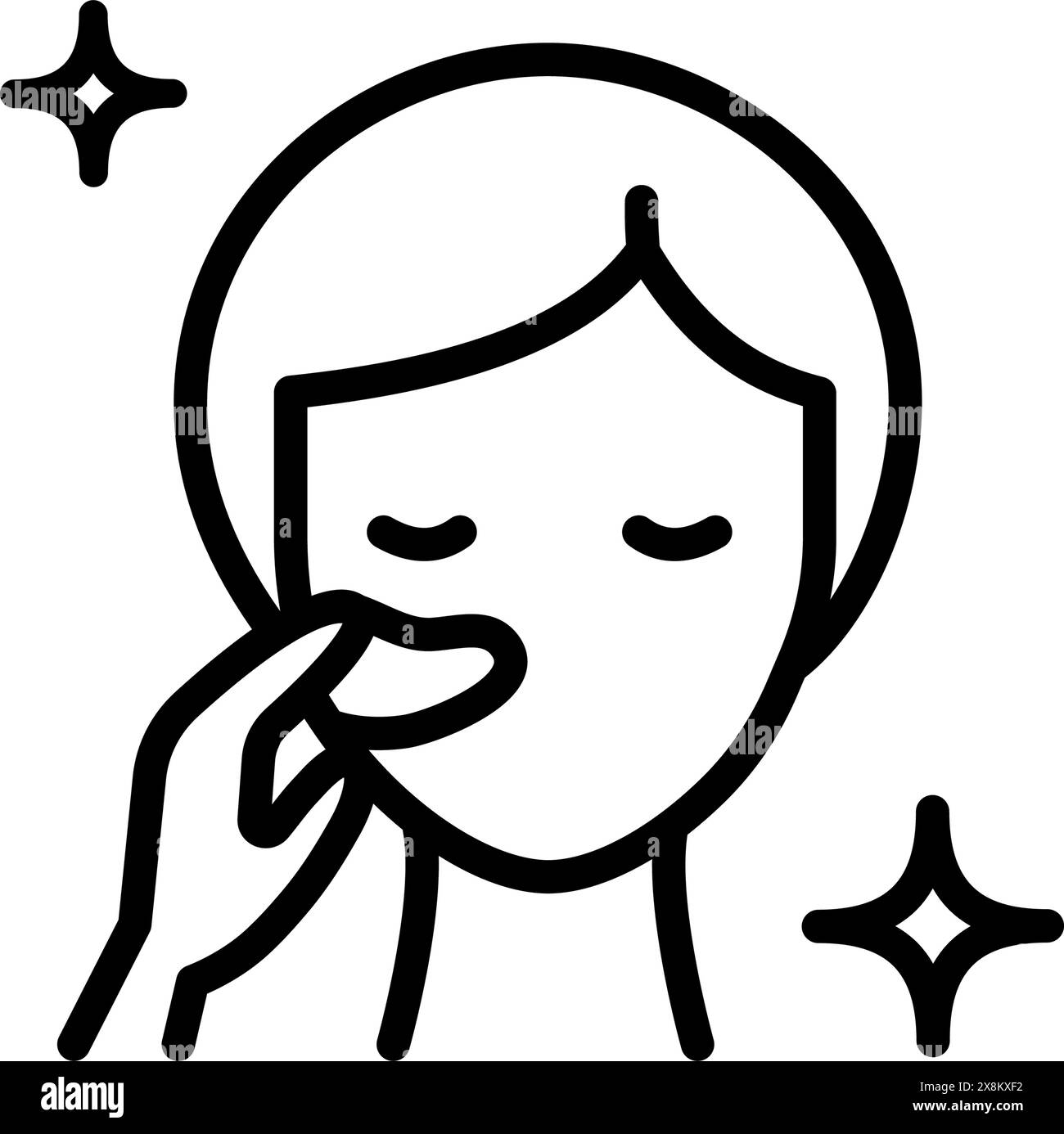 Woman applying eye cream outline icon. Contour symbol. Vector isolated ... Woman applying eye cream outline icon. Contour symbol. Vector isolated ...