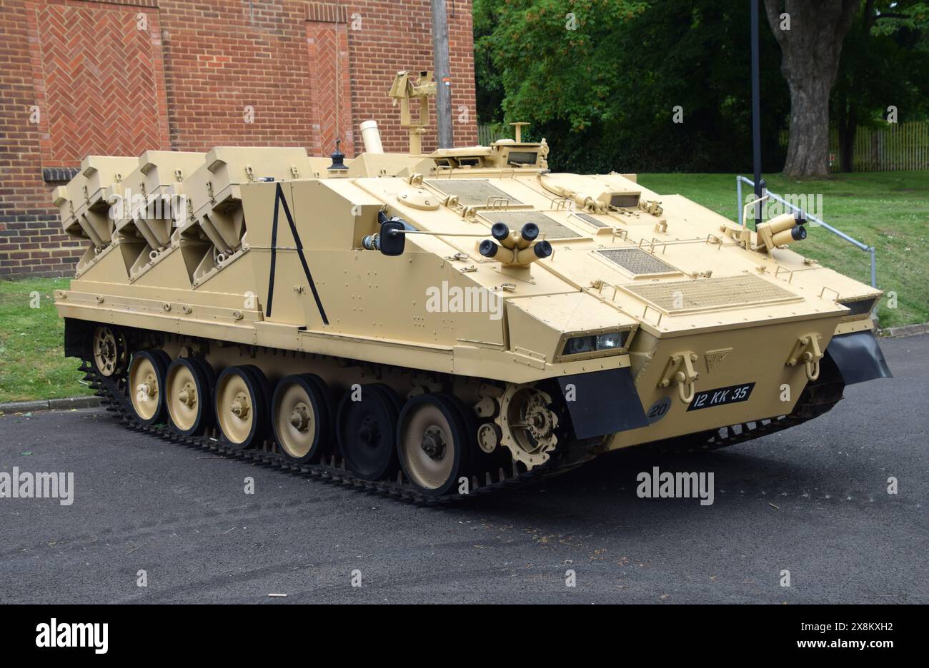 A prototype vehicle of the Shielder VLSMS (Vehicle Launched Scatterable ...