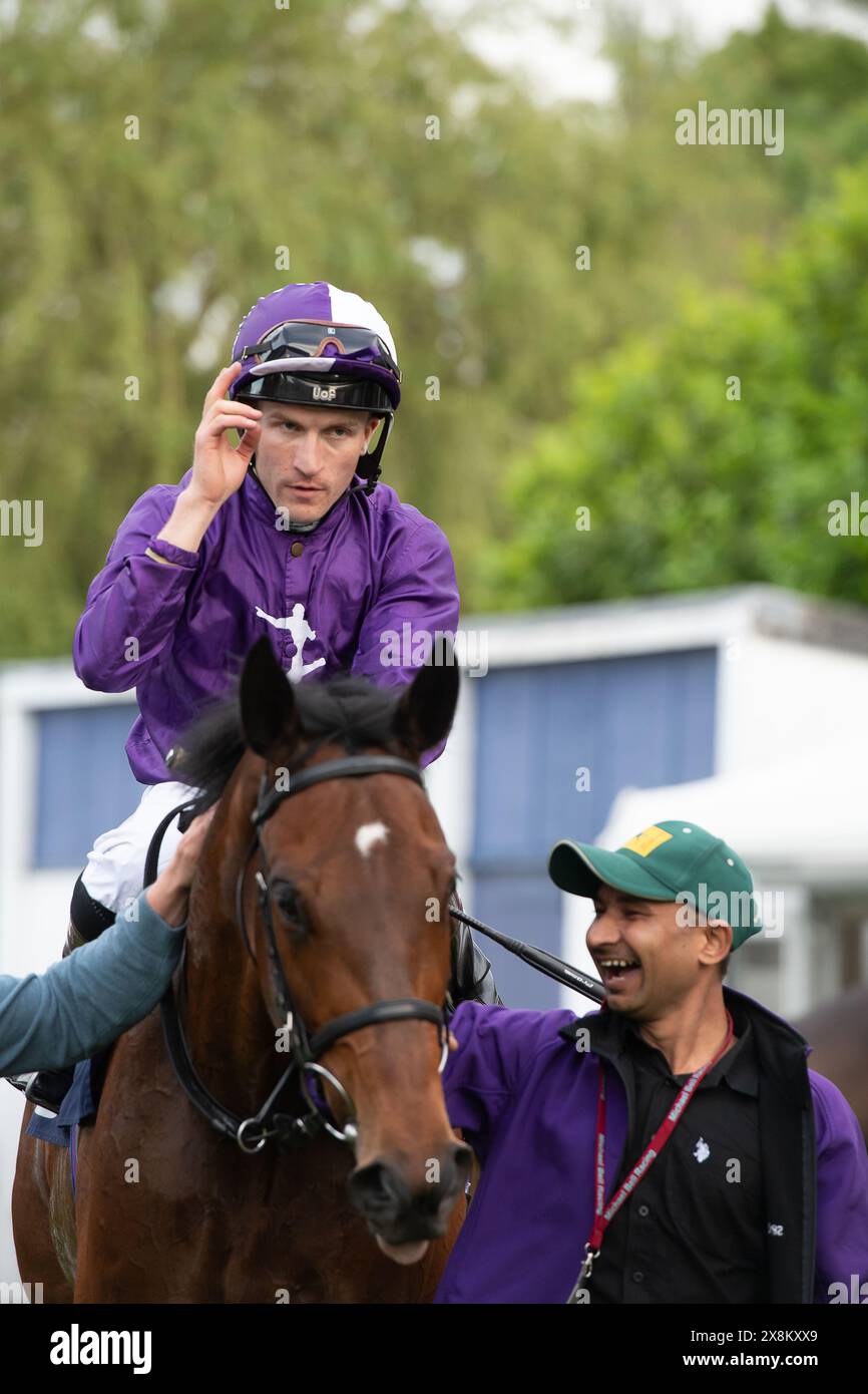 Windsor, UK. 25th May, 2024. Horse Tony Montana (No 3) ridden by jockey ...