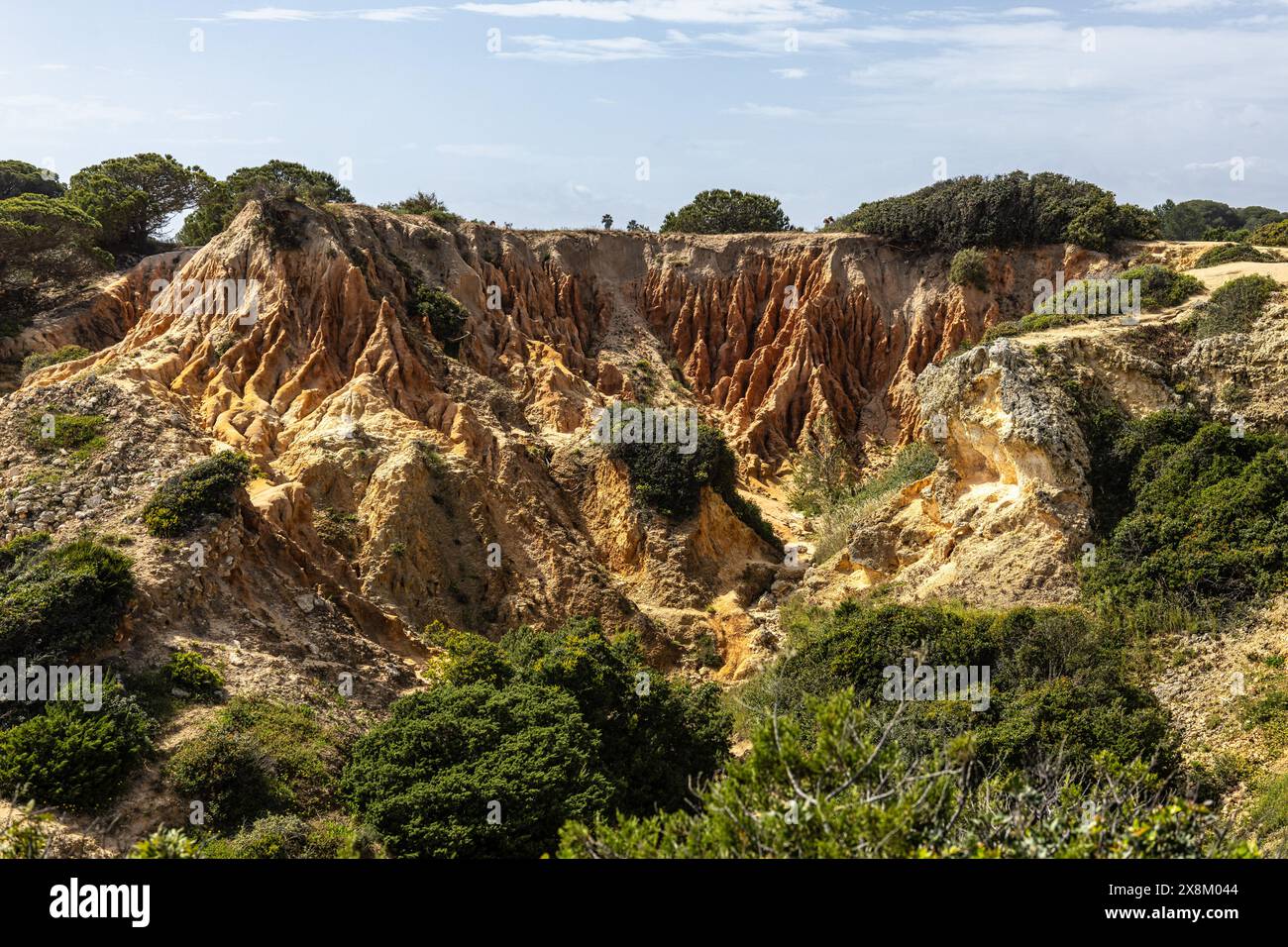 Praia da Marinha Beach among rock islets and cliffs seen from Seven ...