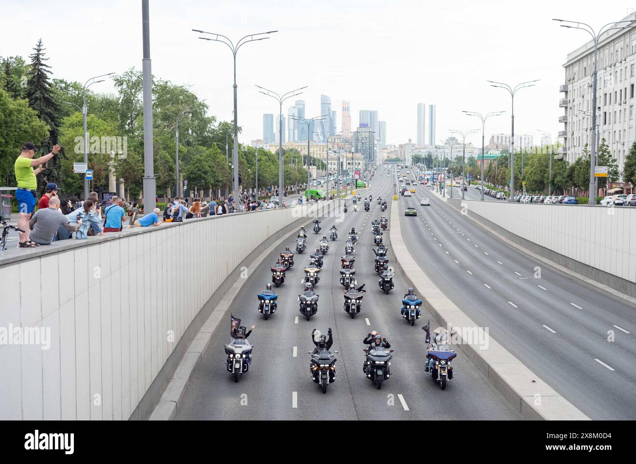 Moscow, Russia. 26th May, 2023. Motorcyclists participate in a ...