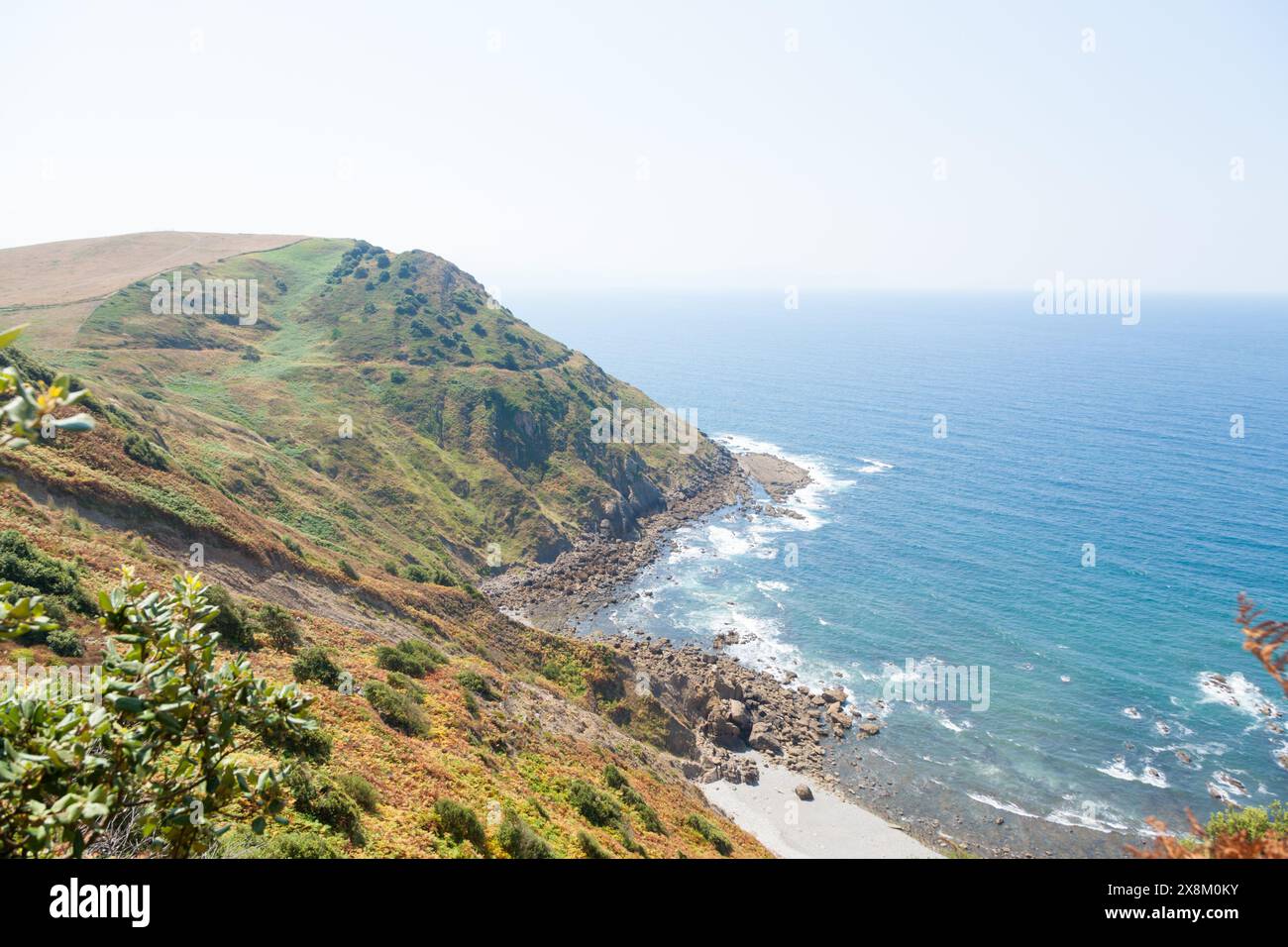 Gulf of Biscay view from cape Villano, Spain. Spanish ocean landscape ...