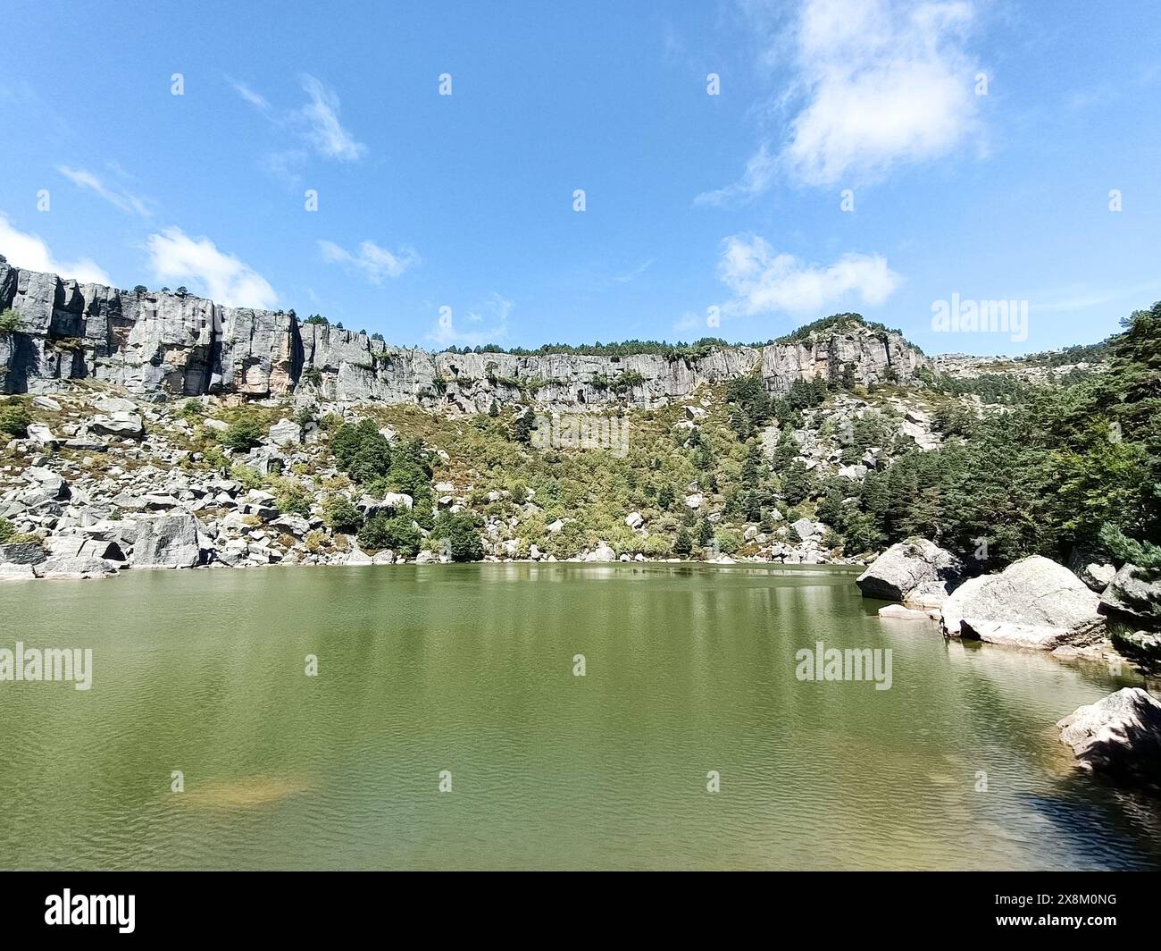 Black lagoon in Castile and Leon region, Spain. Lagoon landscape ...