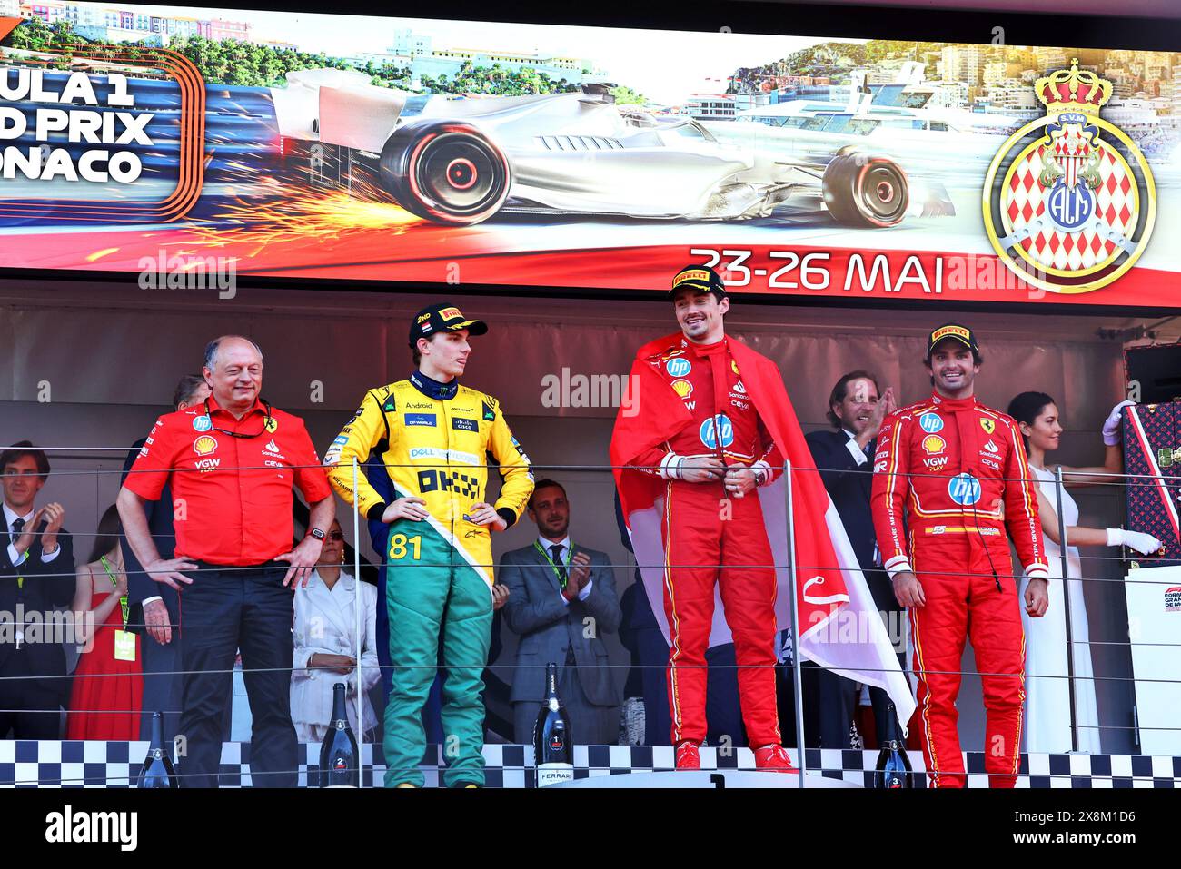 Monaco, Monte Carlo. 26th May, 2024. The podium (L to R): Frederic ...