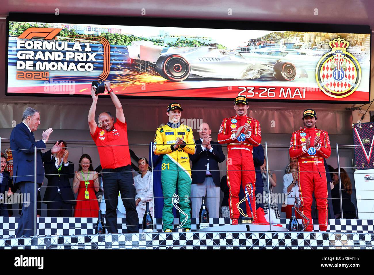 Monaco, Monte Carlo. 26th May, 2024. The podium (L to R): Frederic ...