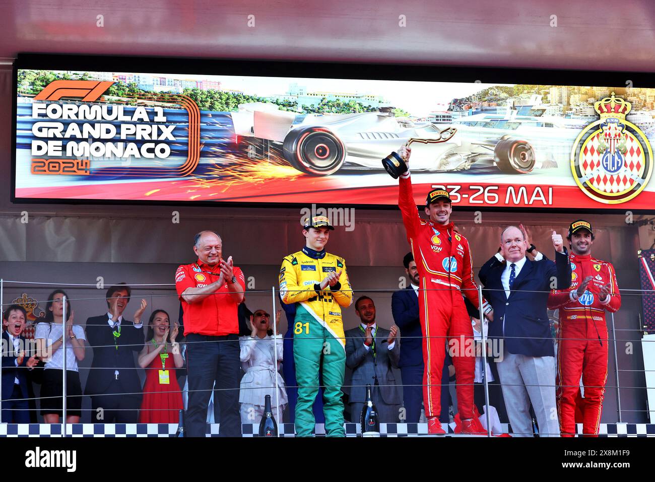 Monaco, Monte Carlo. 26th May, 2024. The podium (L to R): Frederic ...