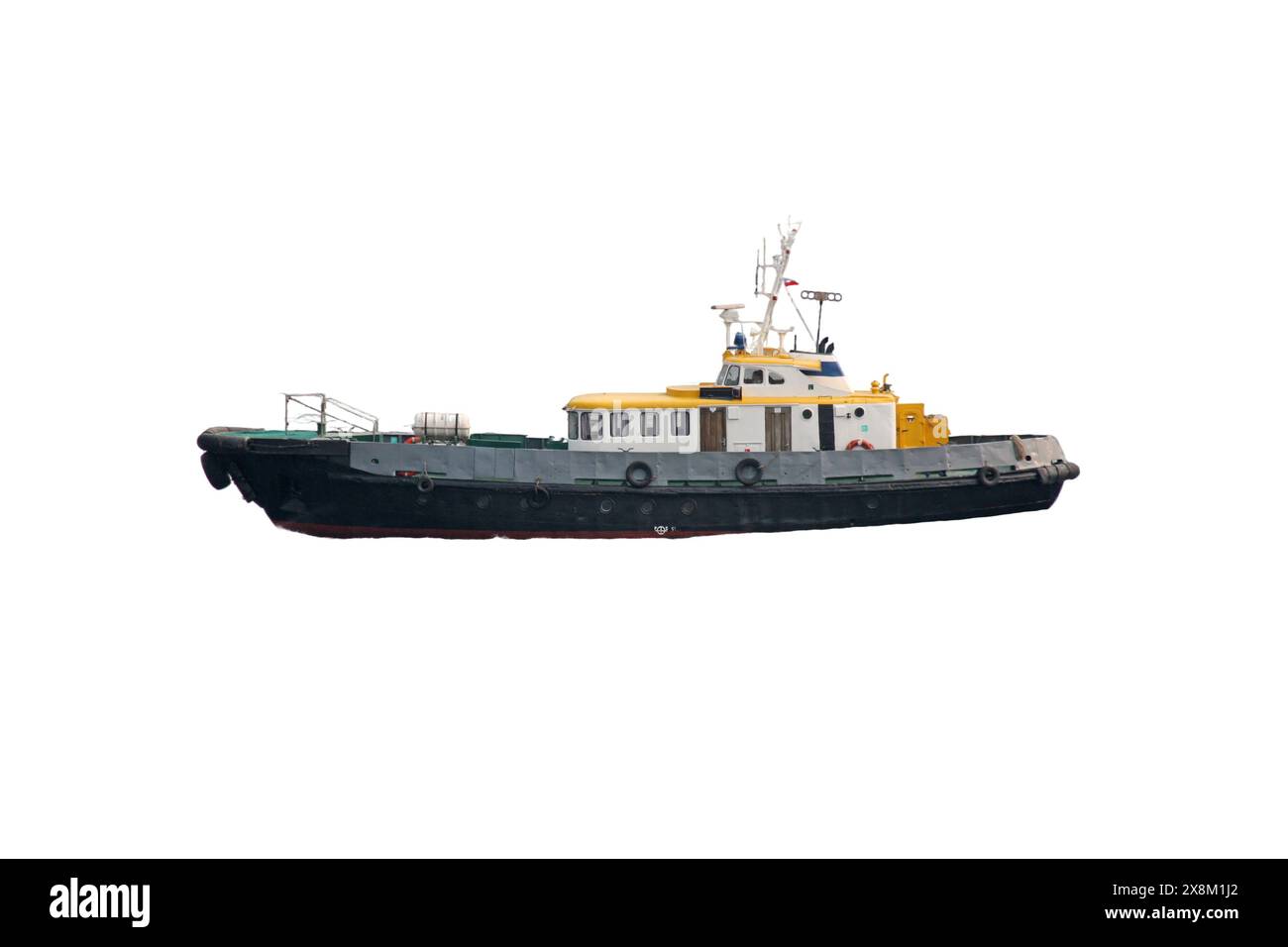 Fishing boat side view isolated on white background Stock Photo - Alamy