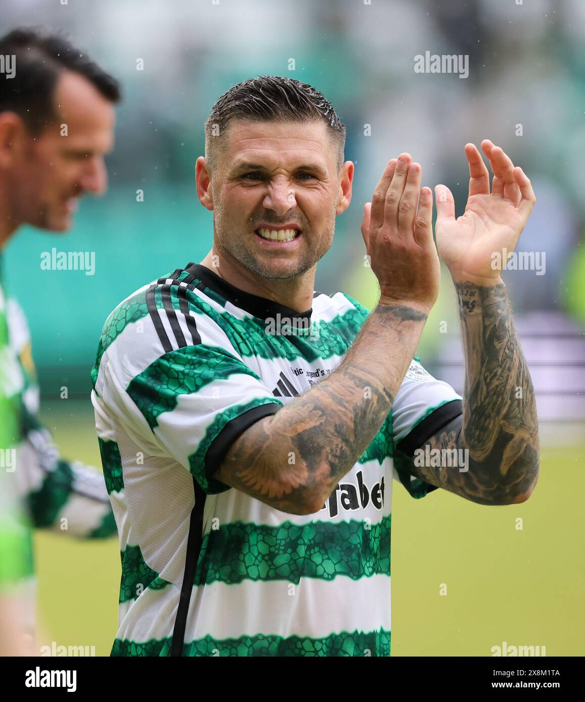 Gary Hooper of Celtic after the charity match at Celtic Park, Glasgow ...