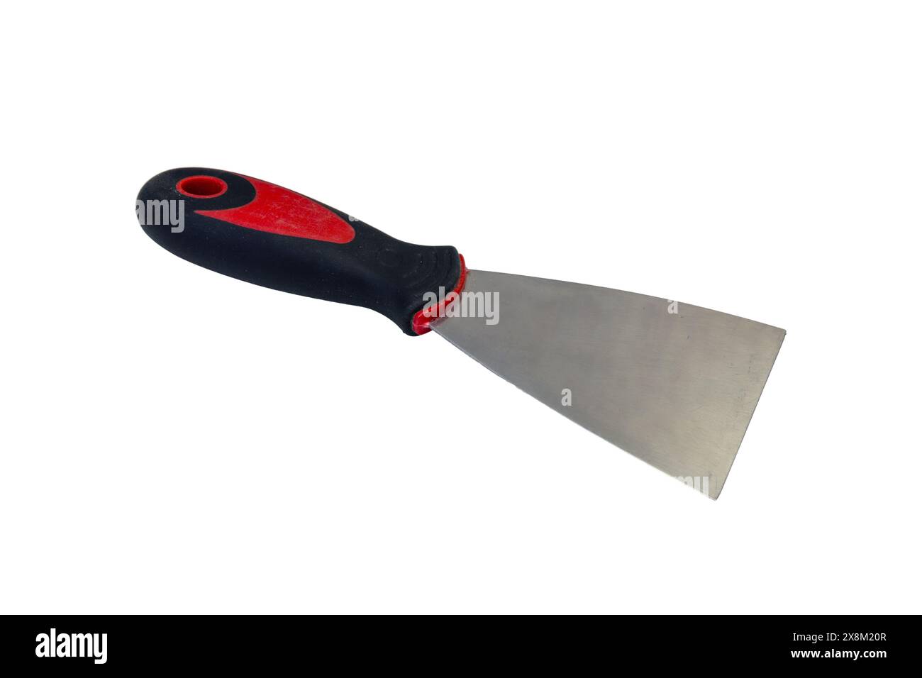 Metal red spatula isolated on a white background Stock Photo - Alamy