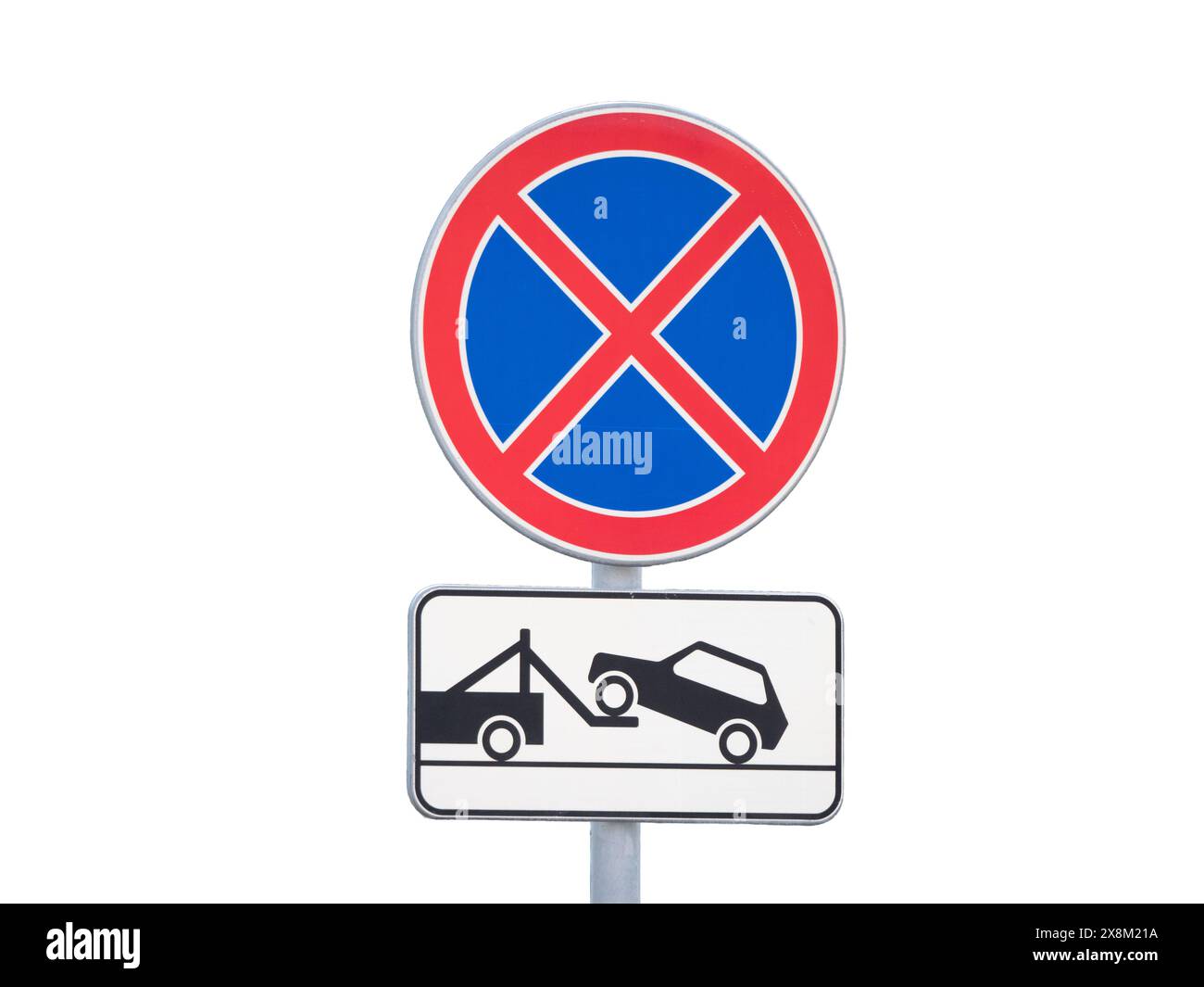 Standing is prohibited Evacuation on tow truck Road signs isolated on ...