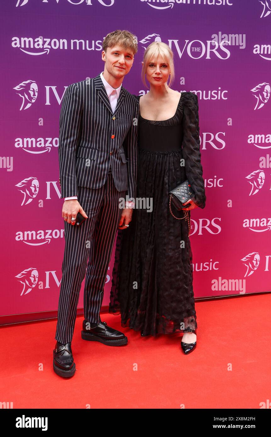 Murdo Mitchell and Lucy Boynton attend The Ivors 2024 at the Grosvenor ...