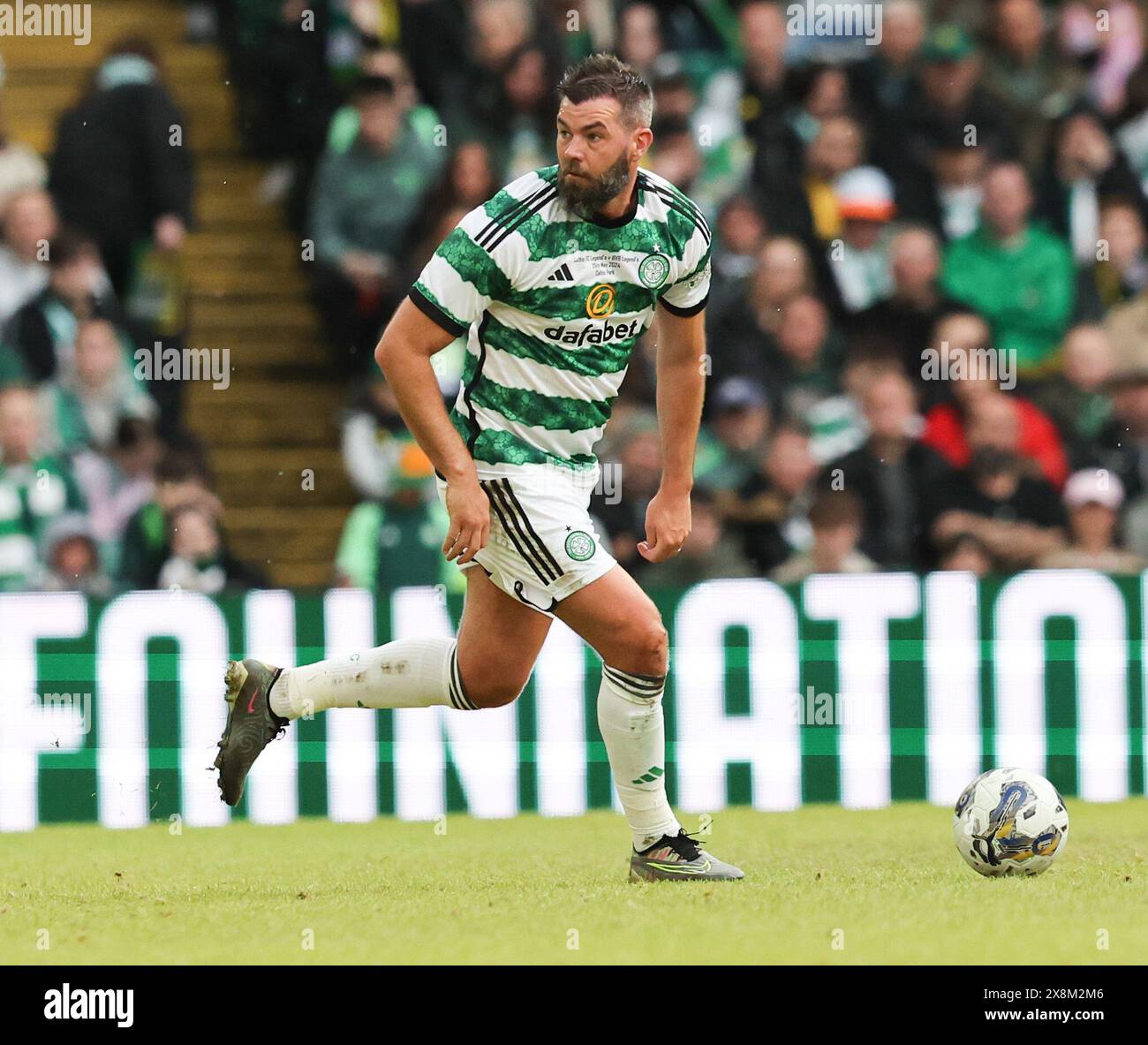 Joe Ledley of Celtic during the charity match at Celtic Park, Glasgow ...