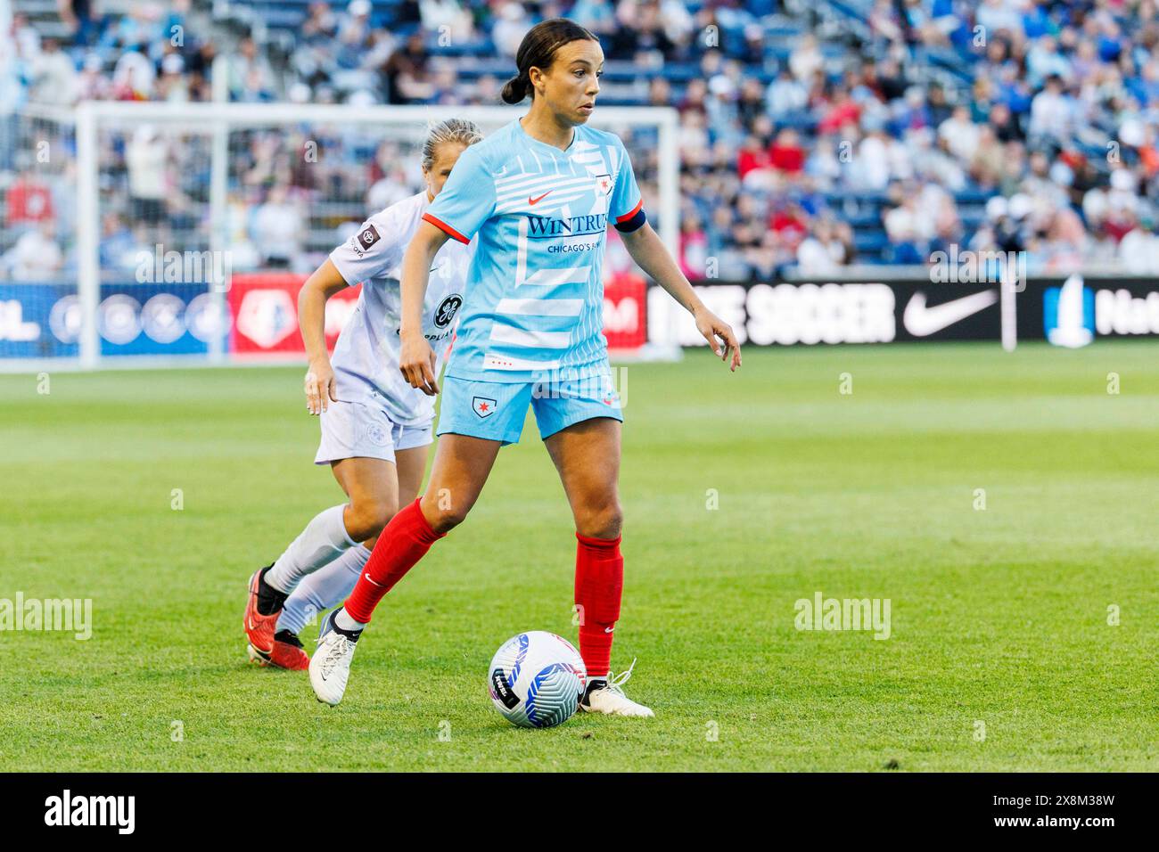 May 25, 2024: Chicago Red Stars forward Mallory Swanson (9) controls ...