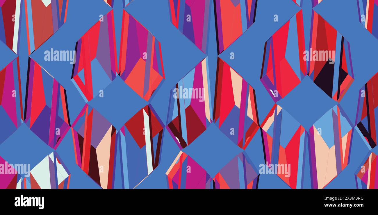 3d geometric seamless pattern background. Modern geometric texture ...