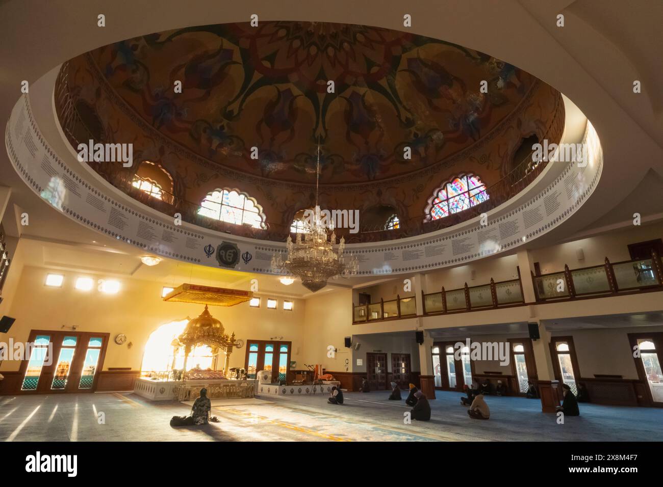 England, Kent, Gravesend, The Guru Nanak Darbar Gurdwara, Interior View ...