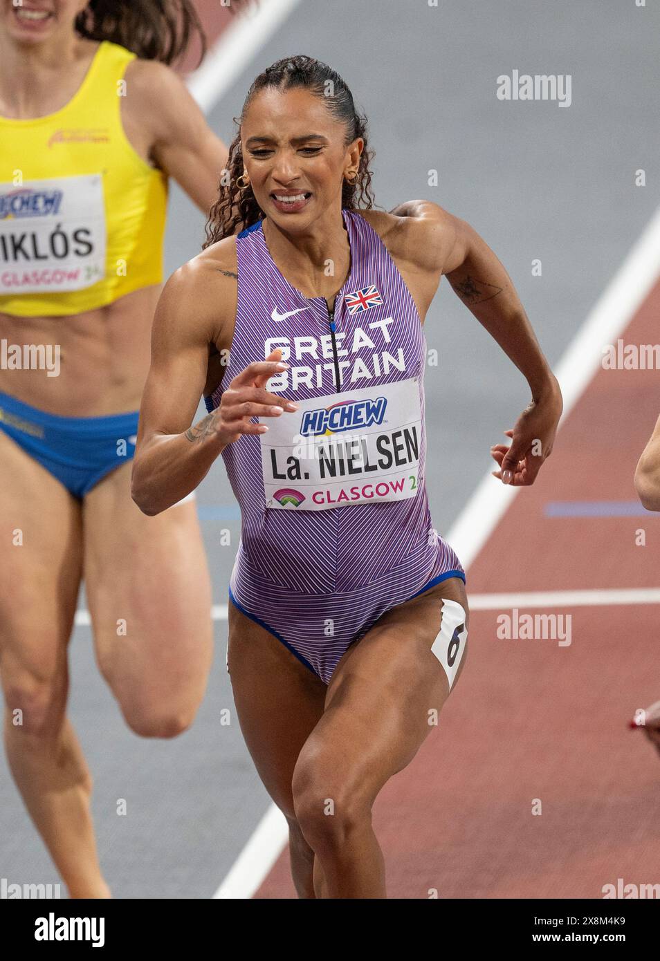 Laviai Nielsen of Great Britain competing in the women’s 400m heats at ...