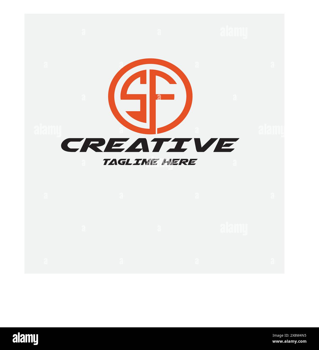 Initial Letter SF Logo - Minimal Vector Logo Stock Vector Image & Art ...